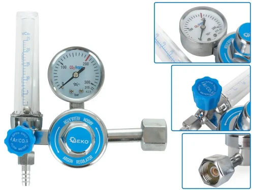 Geko CO2/ARGON gas reducer with rotameter | Gas regulators | Weldes
