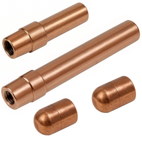 Set of upper and lower electrodes with tips for spot welders | Spotter ...