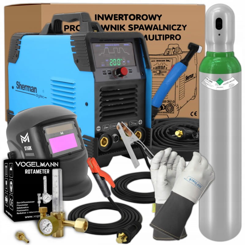 Sherman DIGITIG 200DC Multipro - welding set no.3 | TIG DC welding kits ...